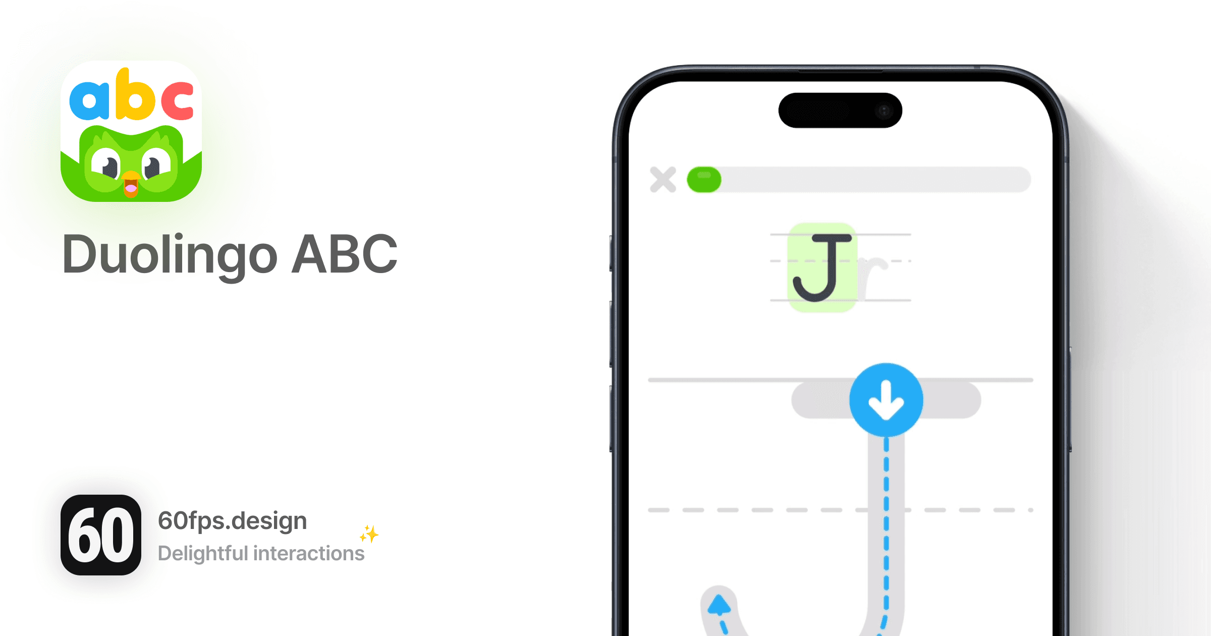 Duolingo ABC iOS App UI/UX animation