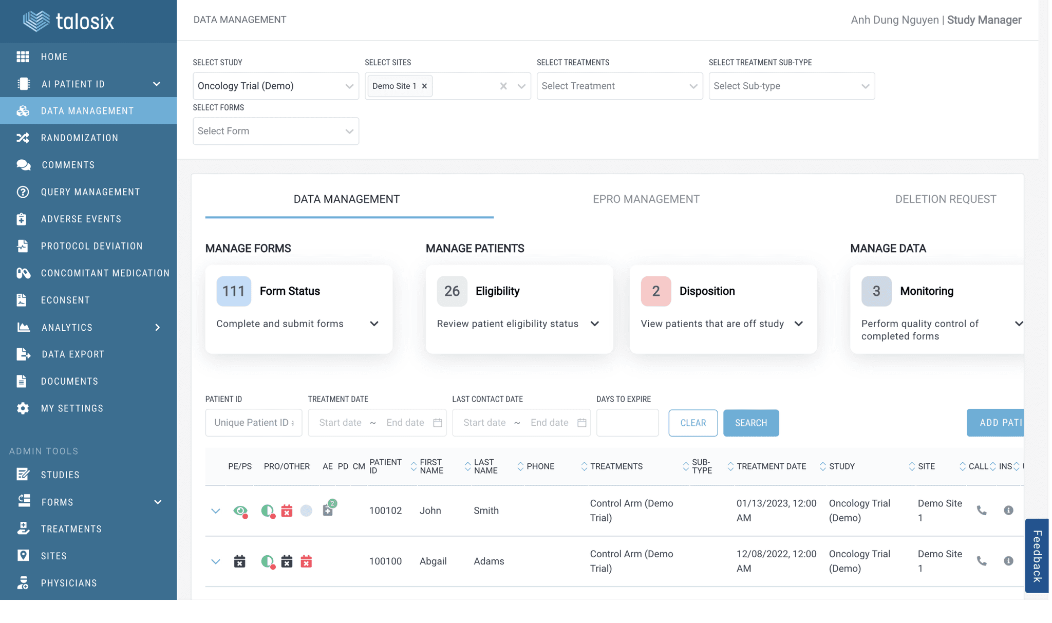 AI-Powered Platform for Clinical Trial Management and Patient ...