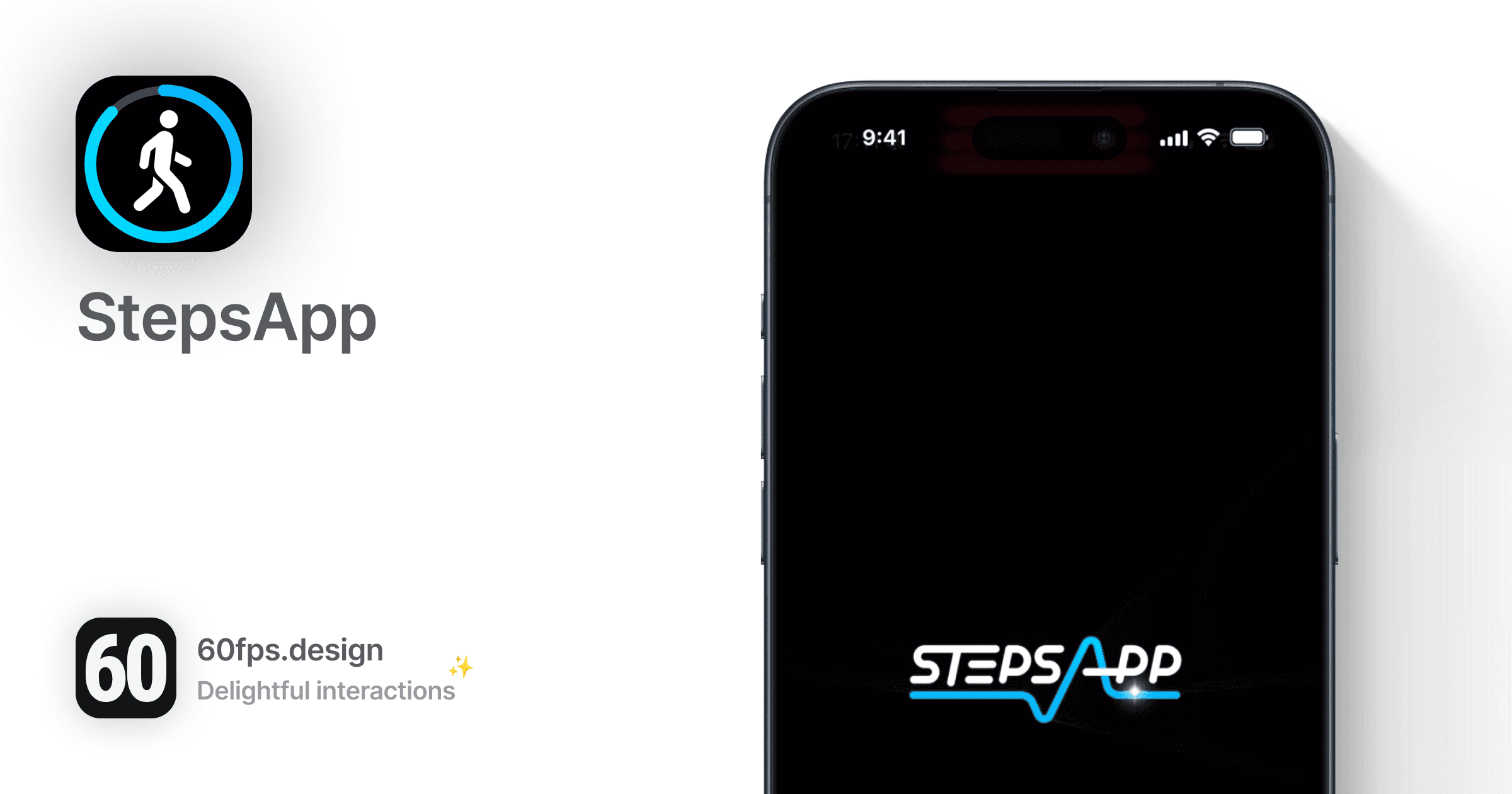 StepsApp iOS App UI/UX animation