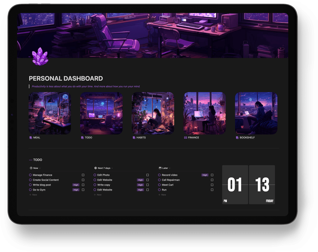 Notion Personal Dashboard Template @ Solt Wagner