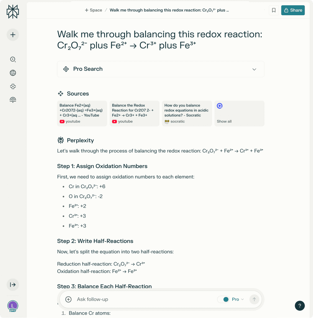 Perplexity for Education