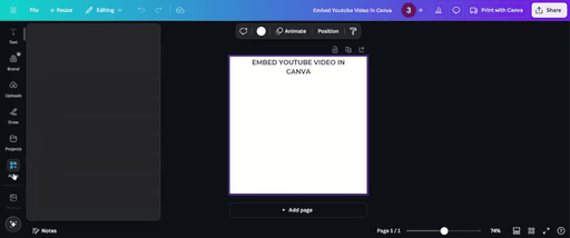 How to Embed a YouTube Video in Canva – Simple Guide - 1 minute video guide