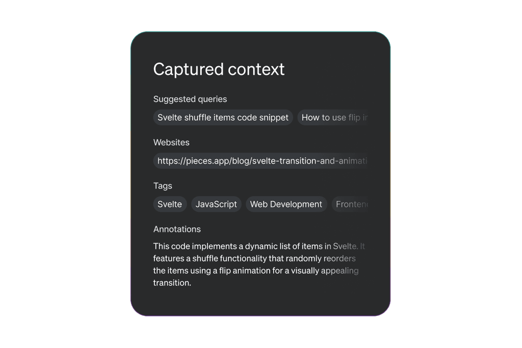 Features — Pieces for Developers