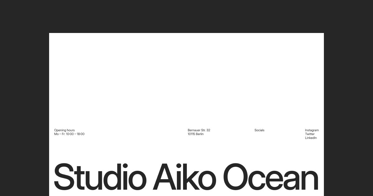 Ocean — Personal Portfolio Framer Template