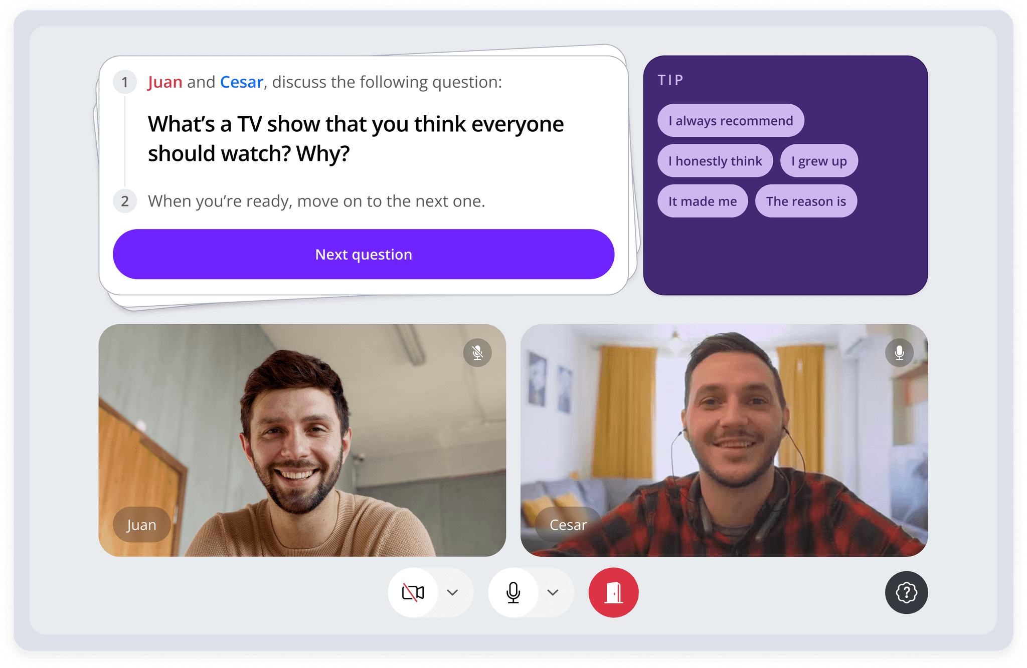 Leap - Practice speaking English with people like you