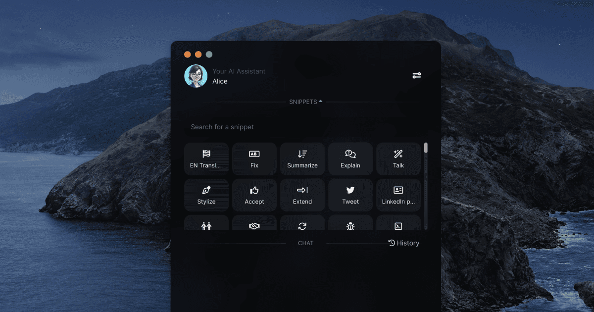 ALICE - an AI asisstant you've been waiting for