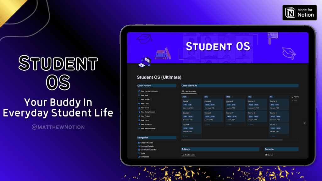 20 Best and Free Notion Templates for Students - Solt Wagner