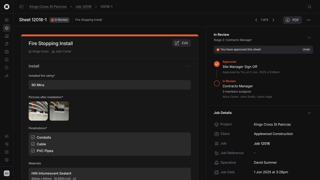 Fire protection software | Onetrace