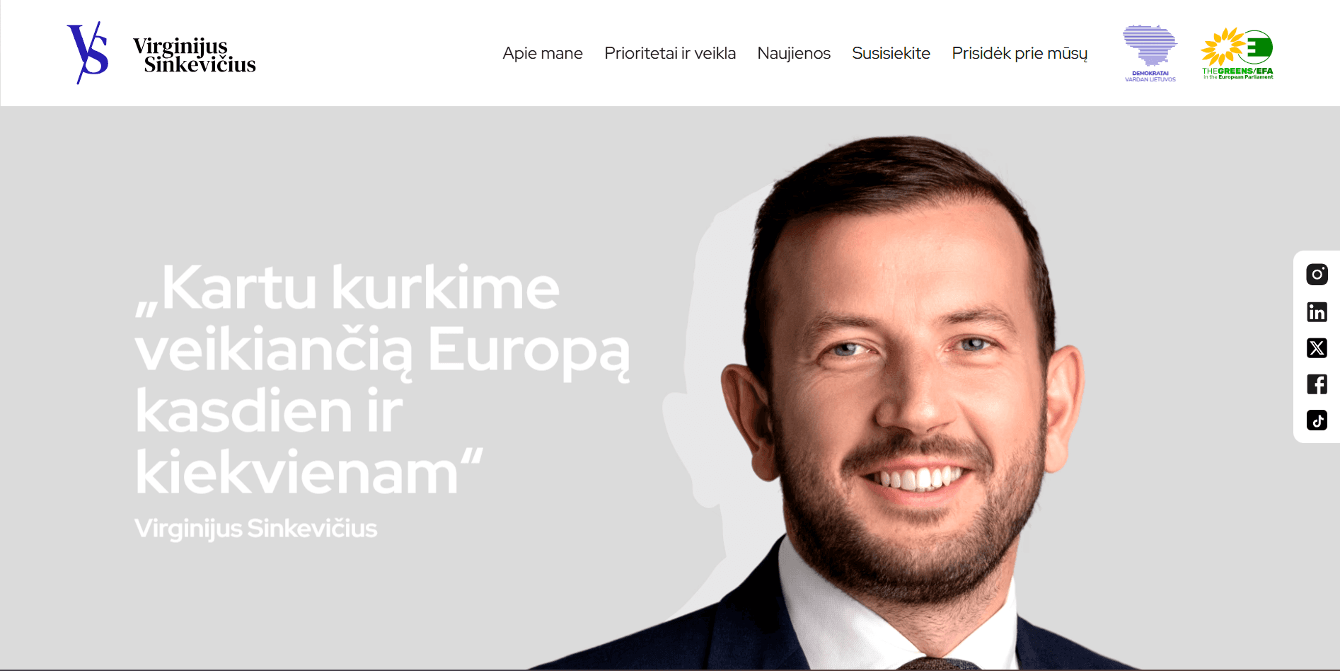 Virginijus Sinkevičius – kurkime veikiančią Europą kartu!