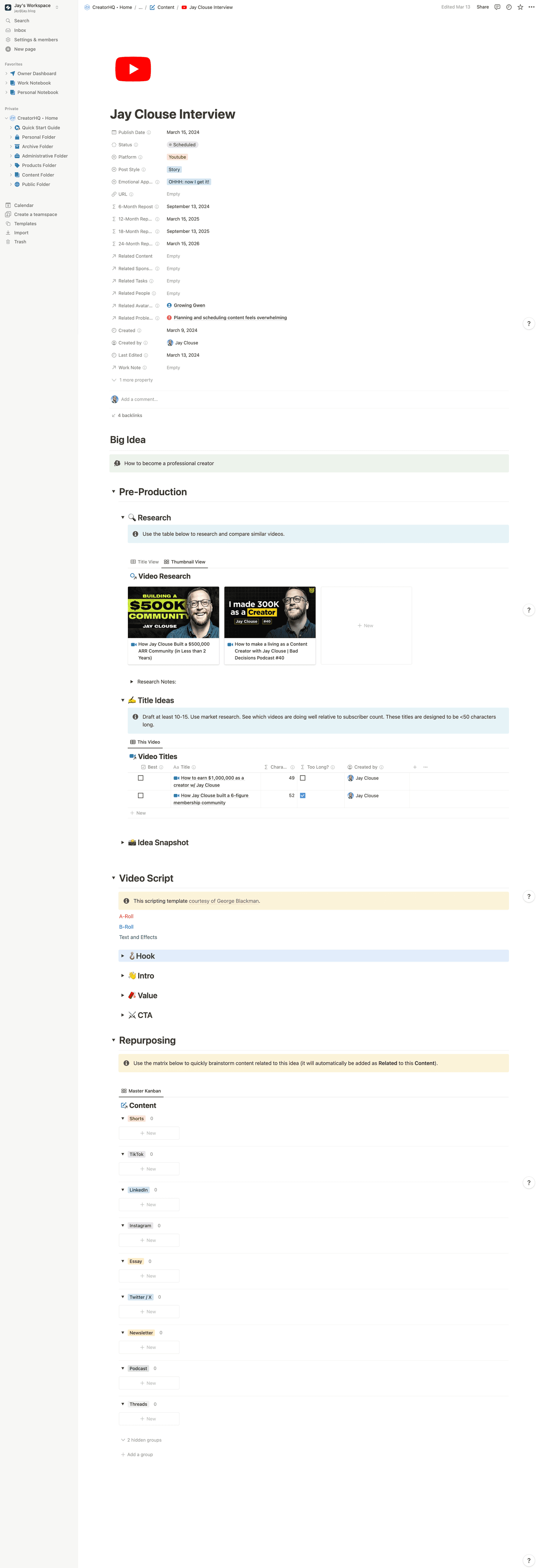 CreatorHQ: Complete Creator Operating System