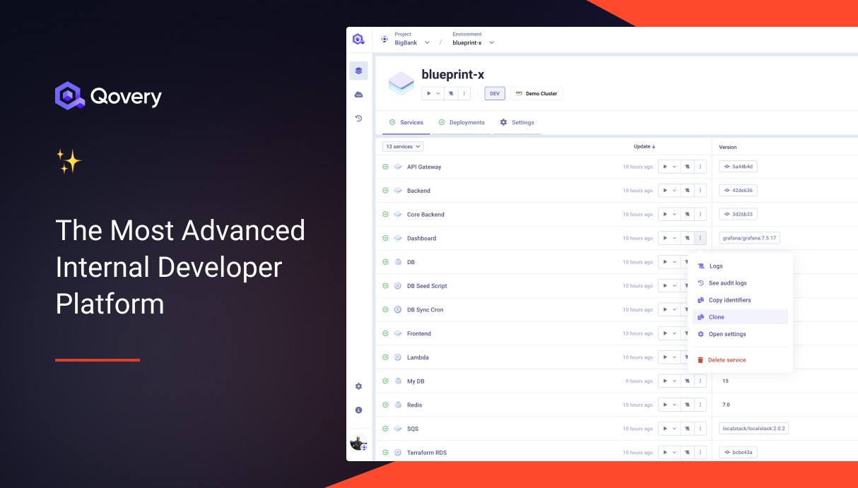 The Most Advanced Internal Developer Platform | Qovery