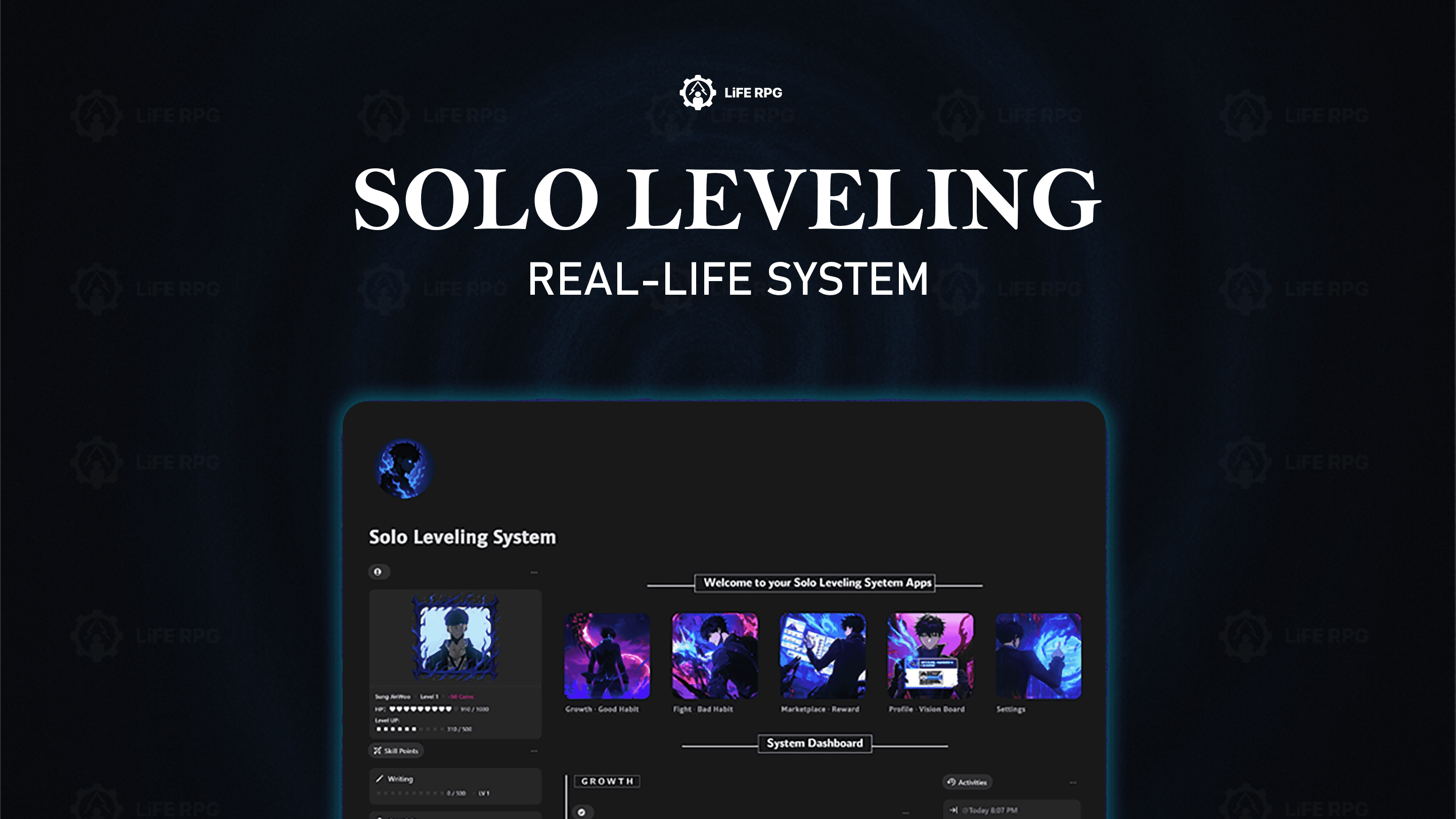 Solo Leveling System in Real Life | LiFE RPG Notion Template