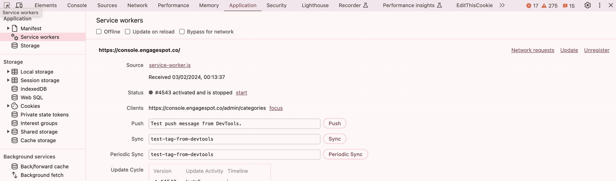 How to create a service worker in a react application | Engagespot