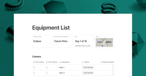The Essential Filmmaking Gear Checklist - Assemble