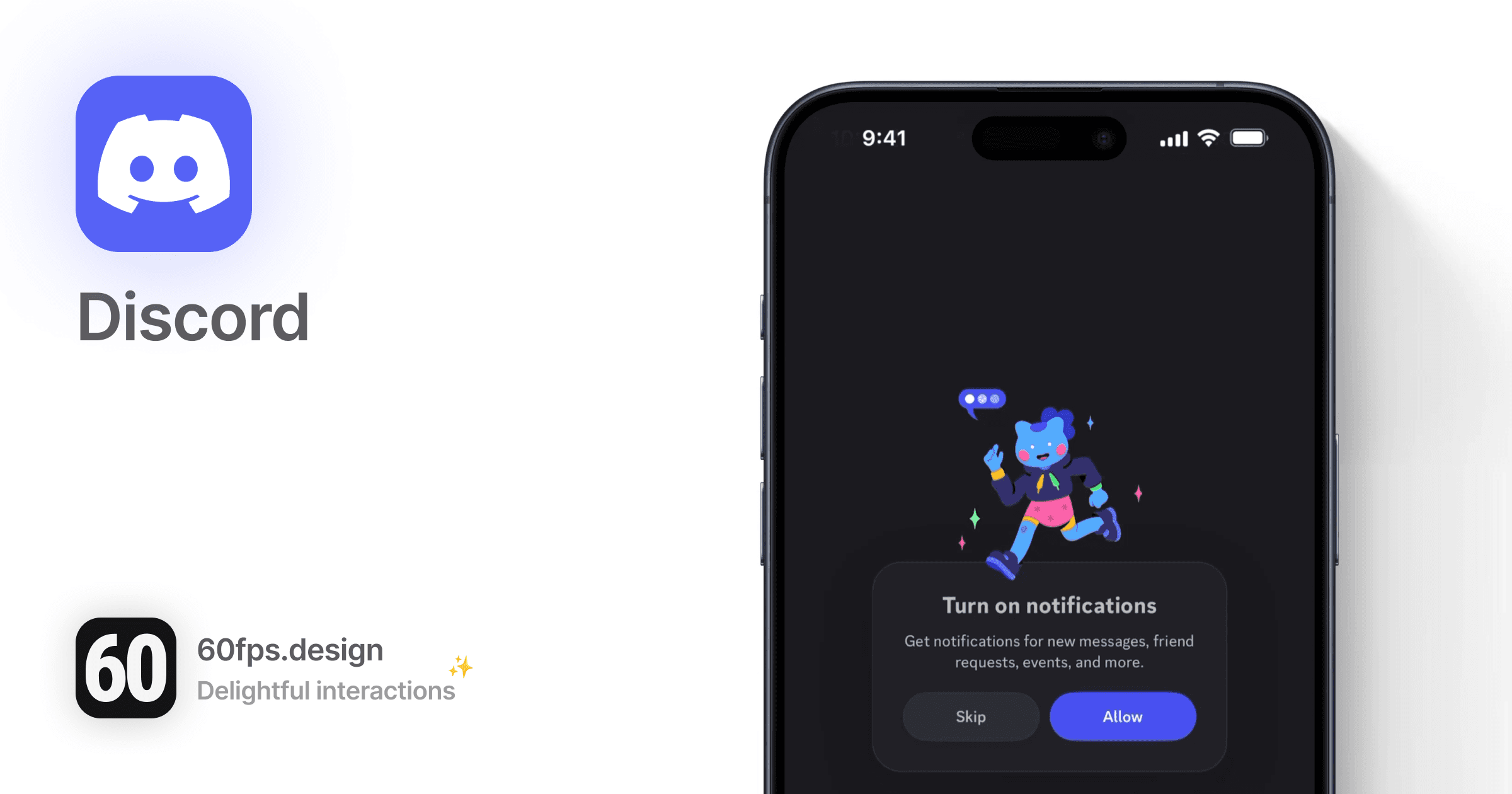 Discord iOS App UI/UX animation