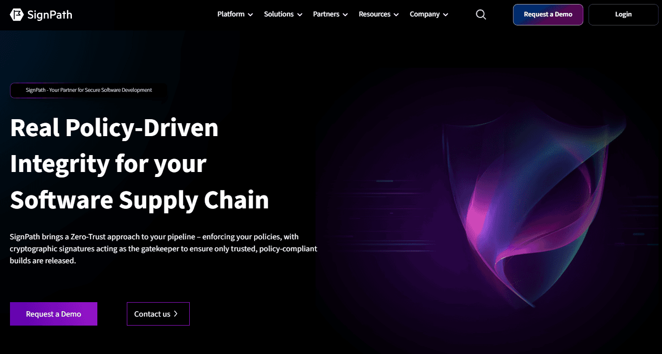 SignPath Software Integrity Platform - Request your personal Demo