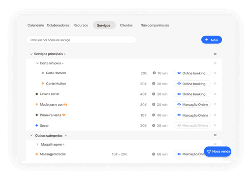 Marcações Online | Noona: Software de marcações
