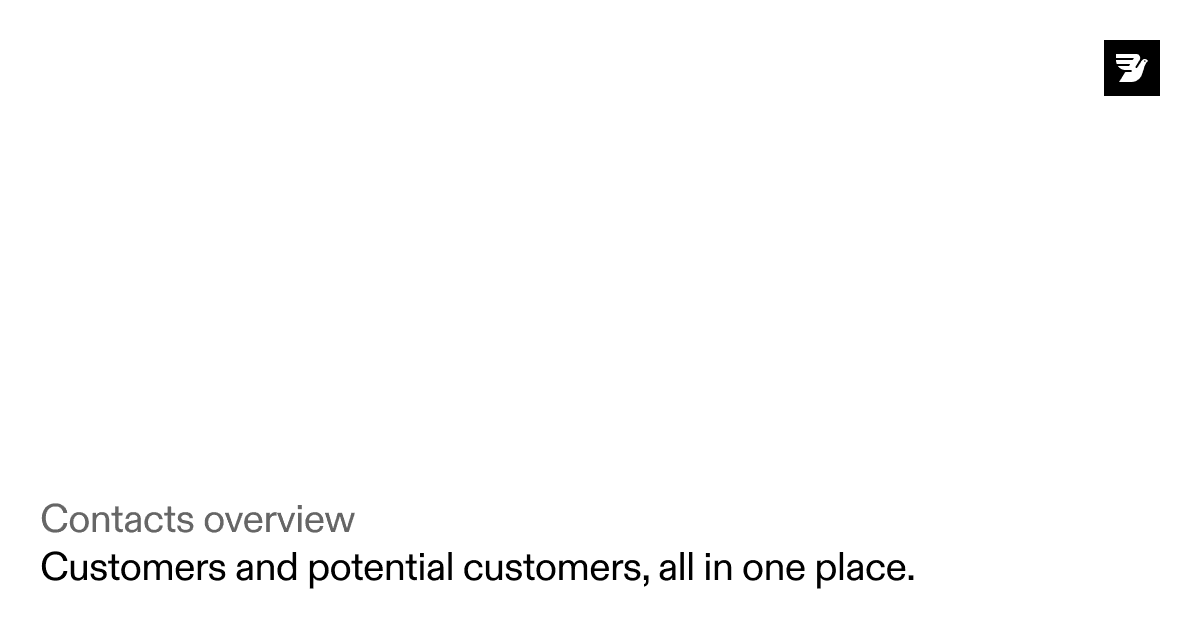 Bird Contacts: Contacts overview