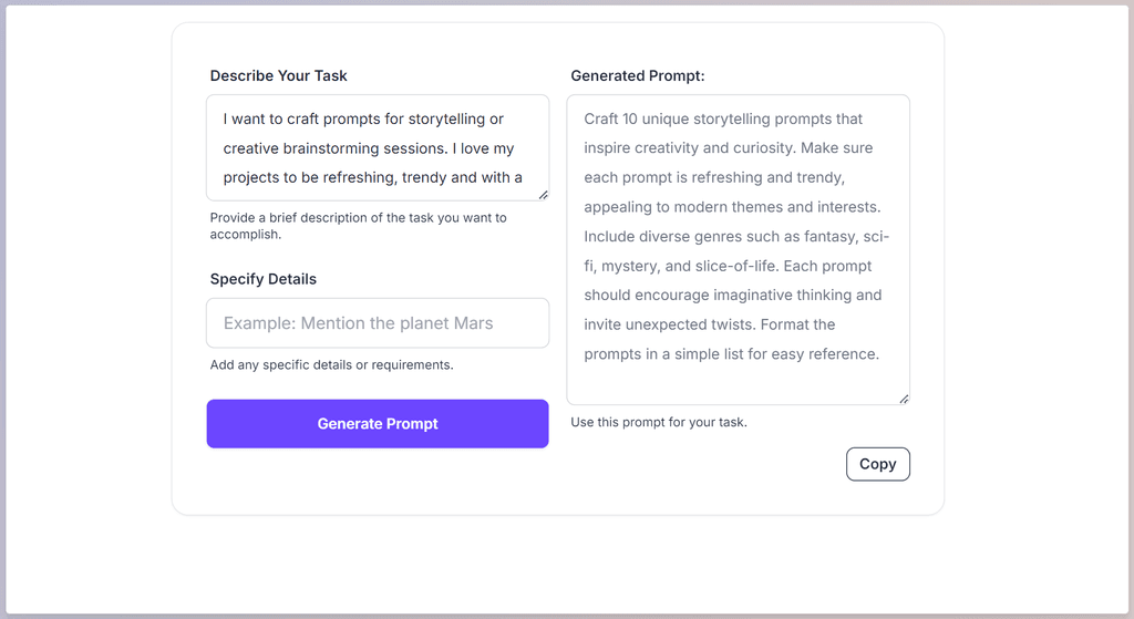 ChatGPT Prompt Generator - Free Tool