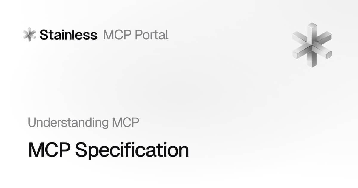 MCP Specification - Stainless MCP Portal
