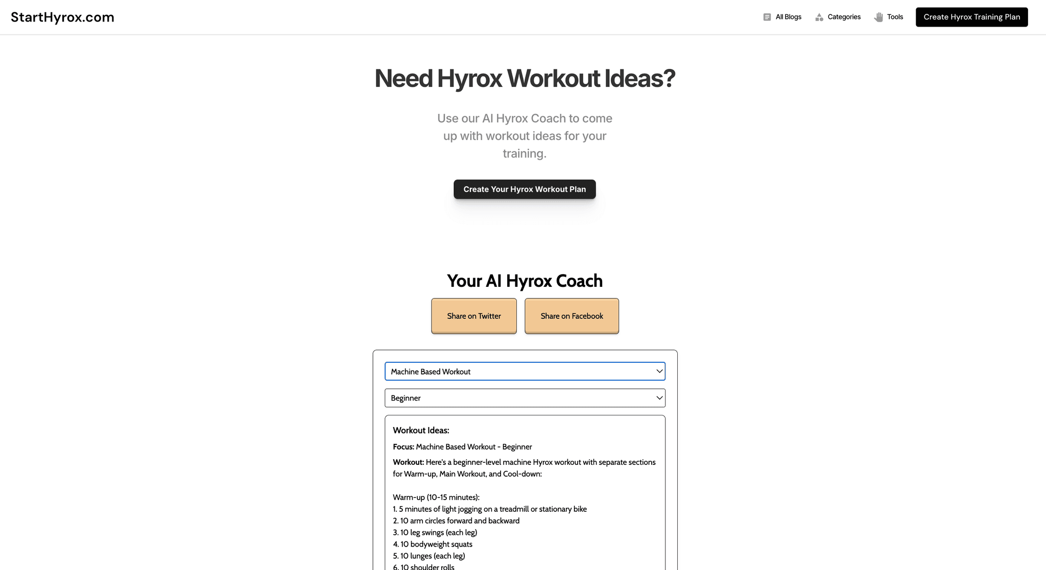 StartHyrox.com - 5 Hyrox Workouts For Beginners: With Examples And A ...