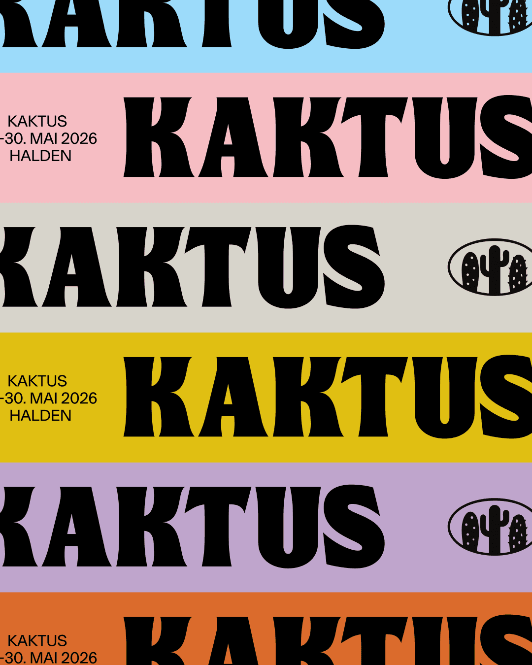 KAKTUS · 28.–30. Mai 2026 · Halden, Norge