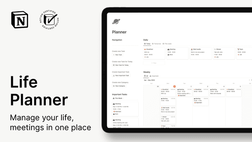 Notion Life Planner for Free for Free by Solt Wagner