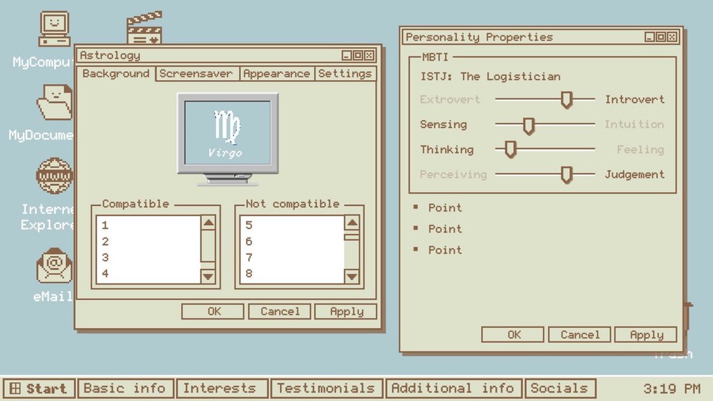 Retro Windows Template - D Story