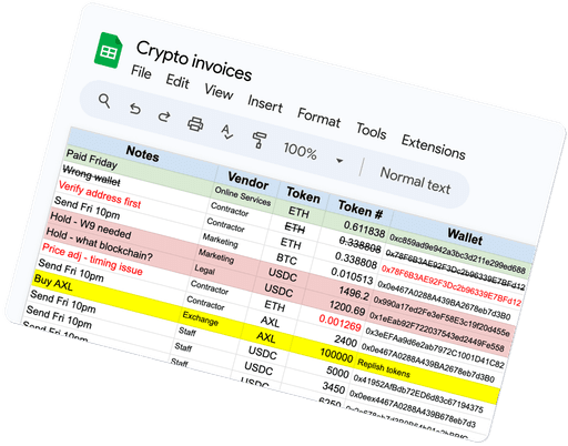 Crypto Payments & Invoicing for Teams