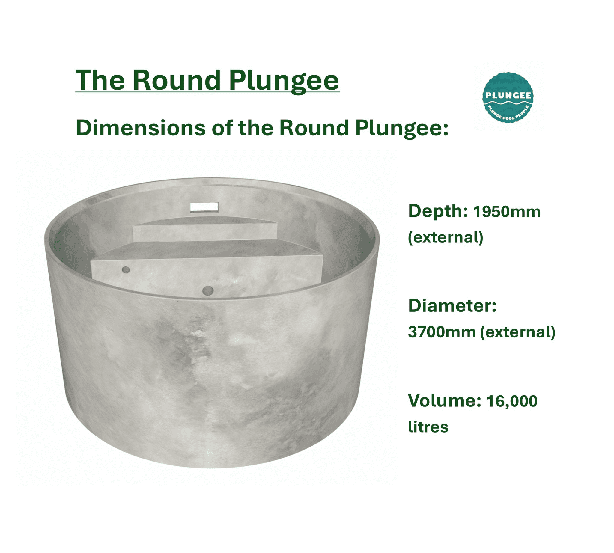 Round Concrete Plunge Pools NZ | Natural Style by Plungee