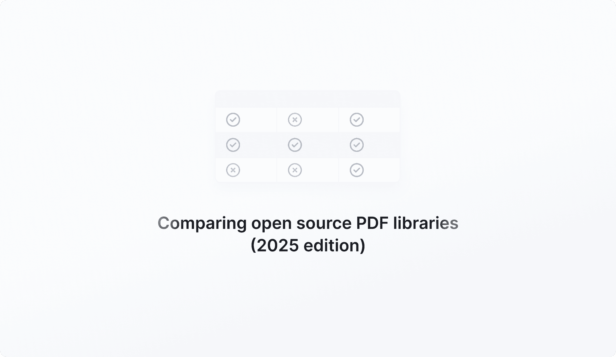 Comparing open source PDF libraries (2025 edition) - Joyfill