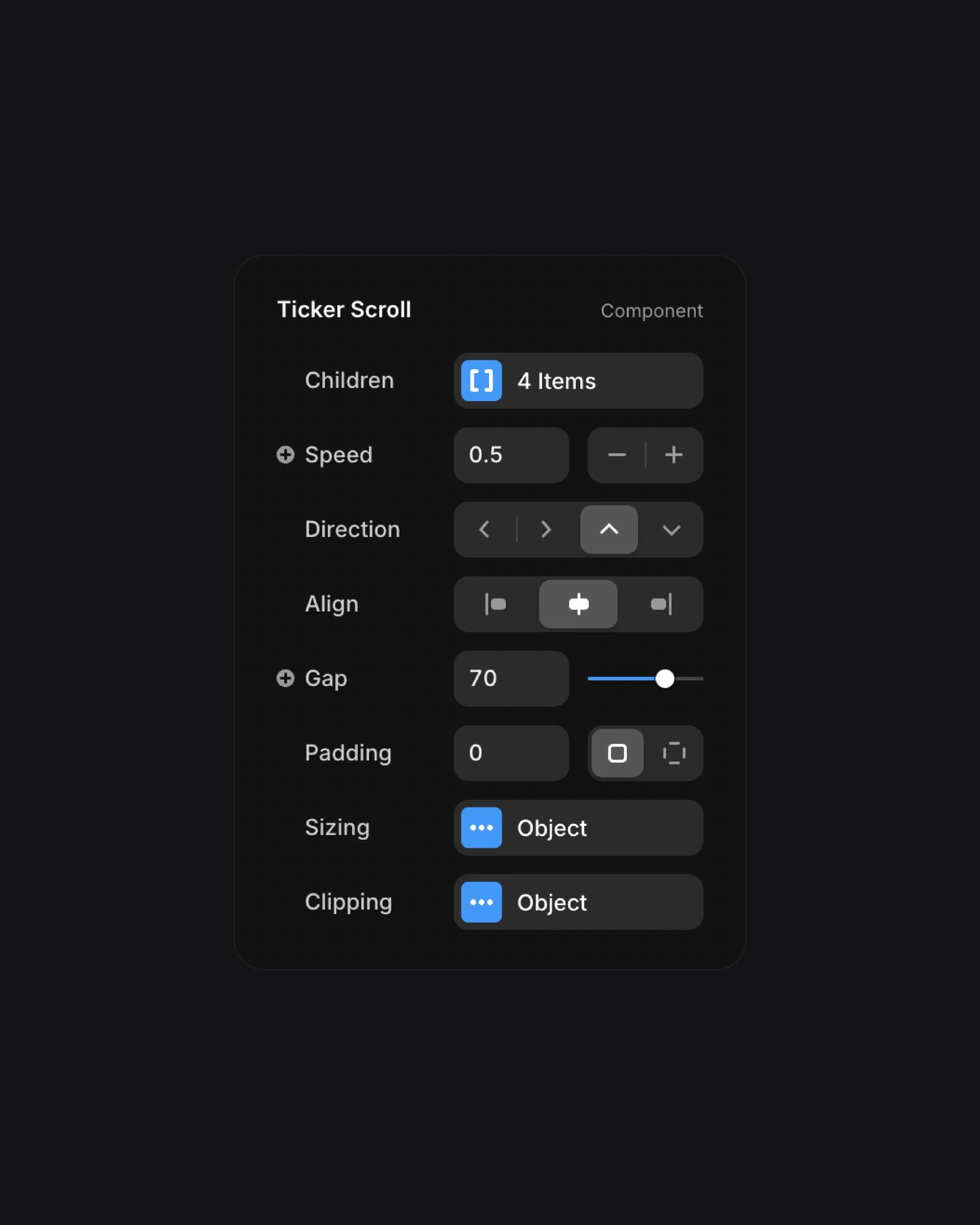 Ticker Scroll Component for Framer — Framer Resource