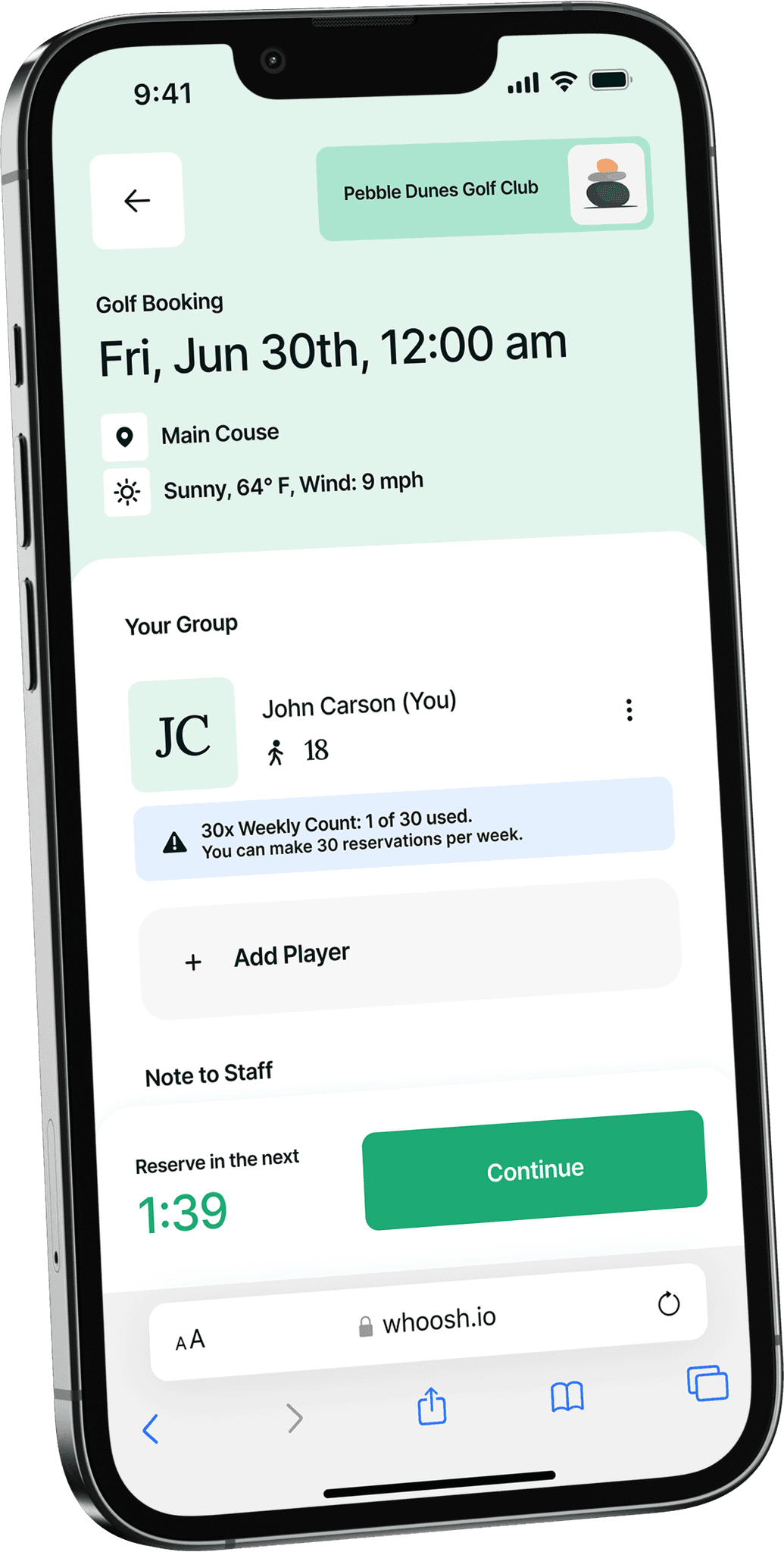 Whoosh | Private Golf Operations