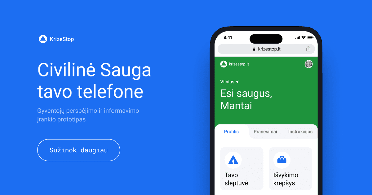 Krizestop - Civilinė Sauga tavo telefone