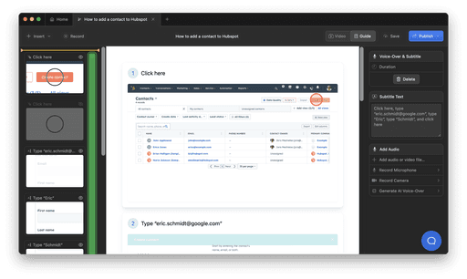 Create video tutorials with AI, in minutes | Record Once