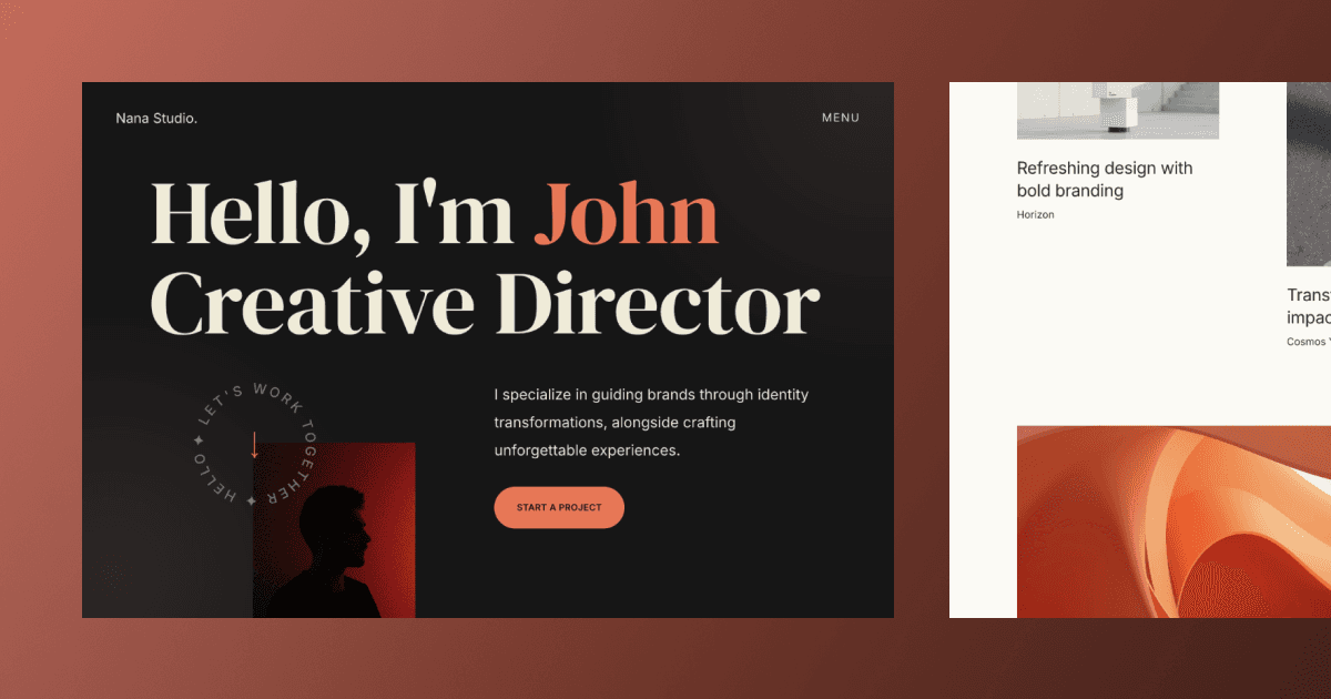 Refreshing design with bold branding - My Framer Site