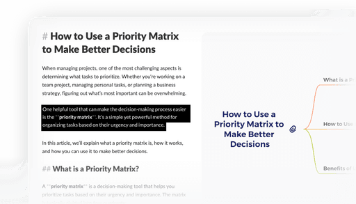 Convert Markdown to Mind Map - Free Online Tool