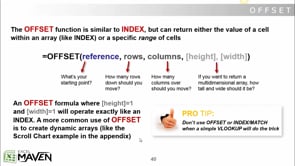 Excel OFFSET Function Build Dynamic Ranges & Charts | Maven Analytics