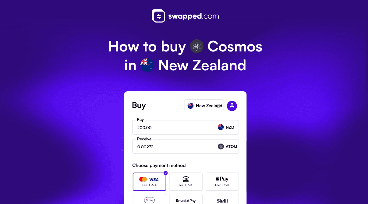 How to buy Cosmos (ATOM) in New Zealand with NZD