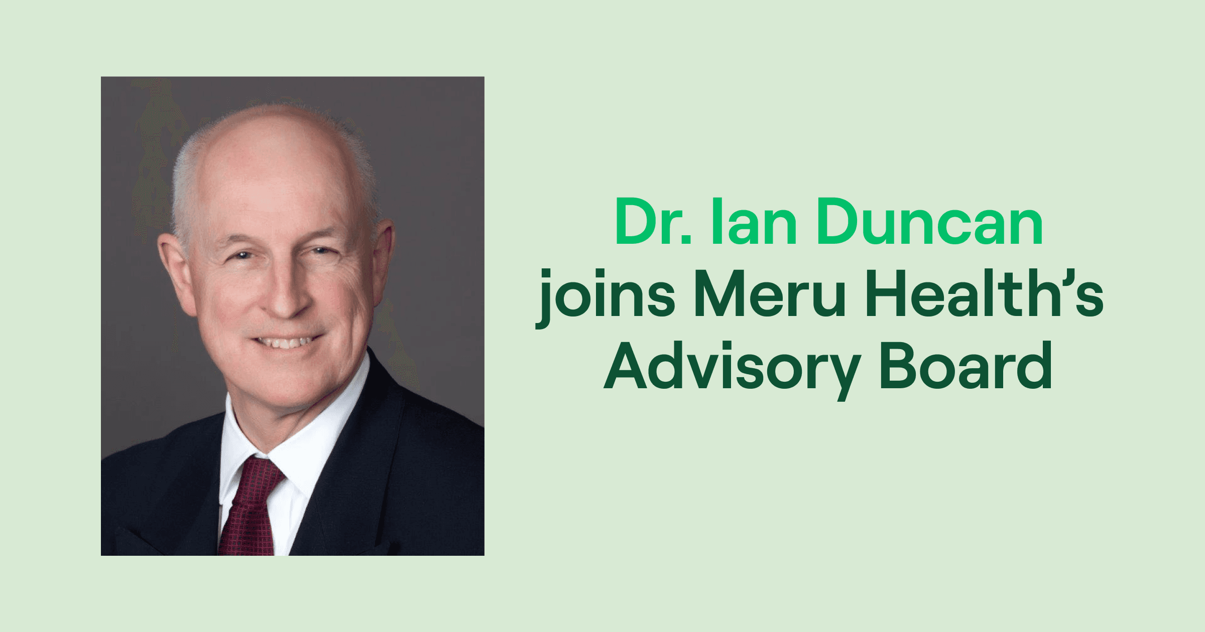 Health economist and actuary expert Professor Ian Duncan joins Meru ...