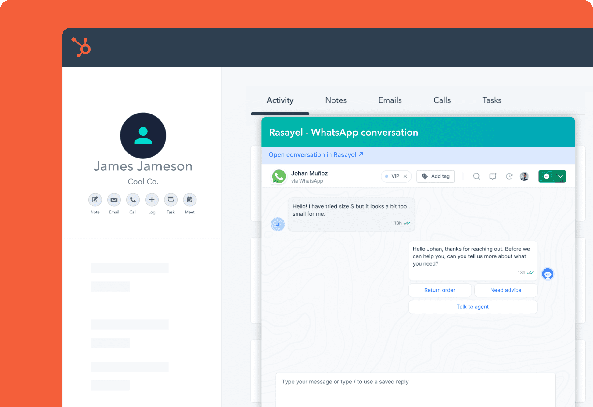 Rasayel - HubSpot WhatsApp Integration