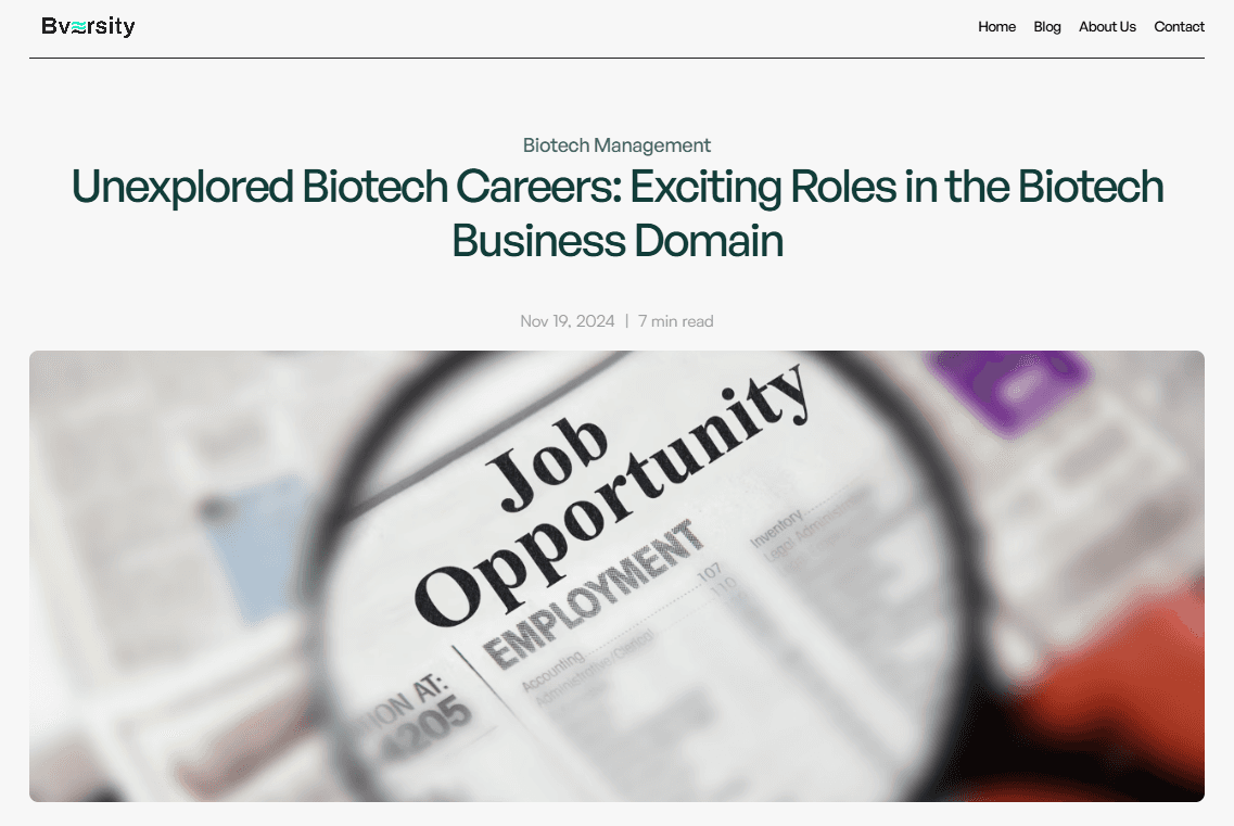 Unexplored Biotech Careers: Exciting Roles in the Biotech Business ...