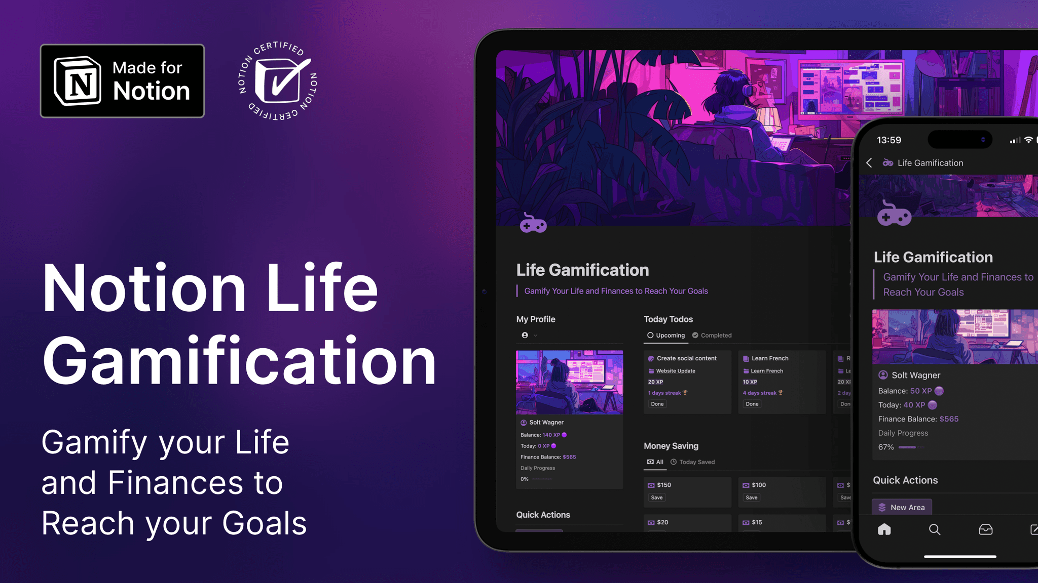 Top 10 Notion Gamification Templates to Gamify your Life - Solt Wagner