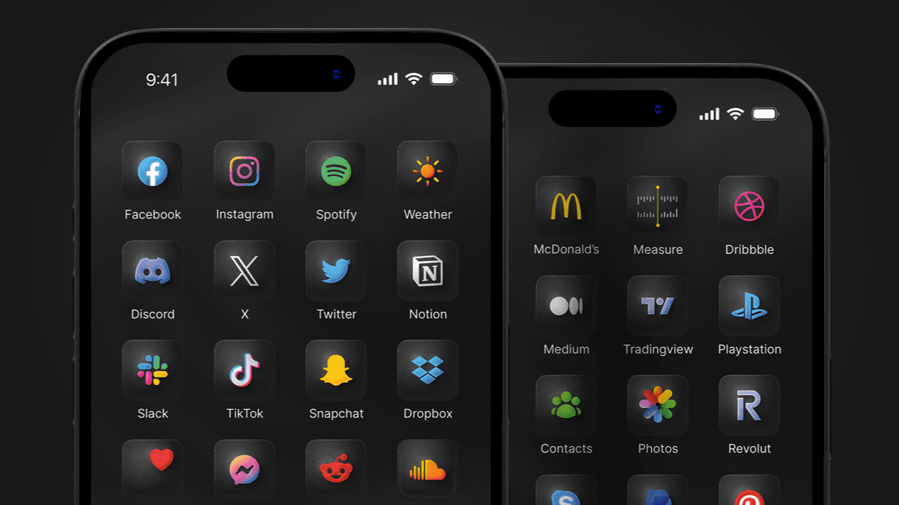 10+ Best Dark and Black iOS App Icons and Icon Packs - Solt Wagner