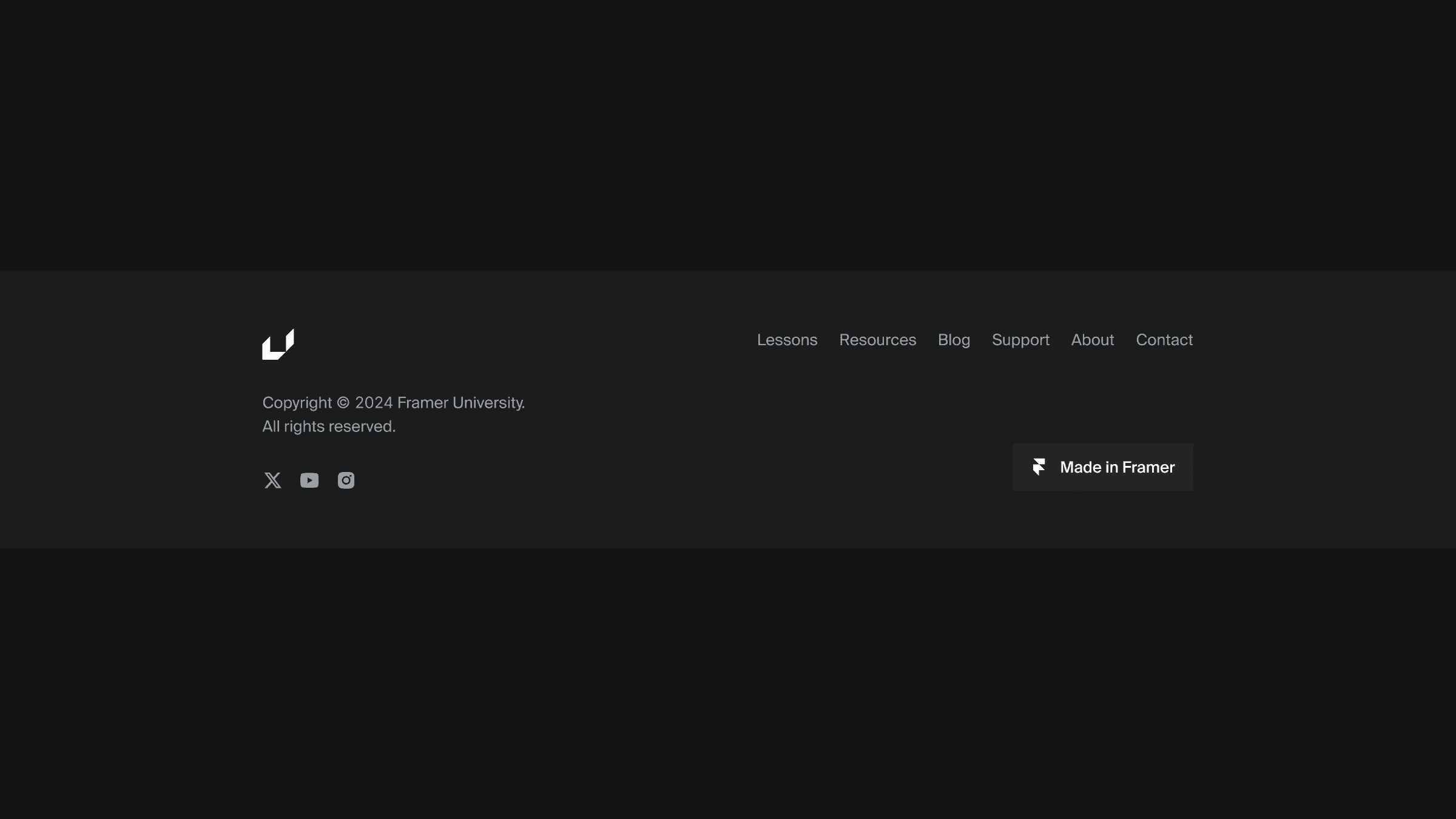 Simple Footer Structure by Framer University