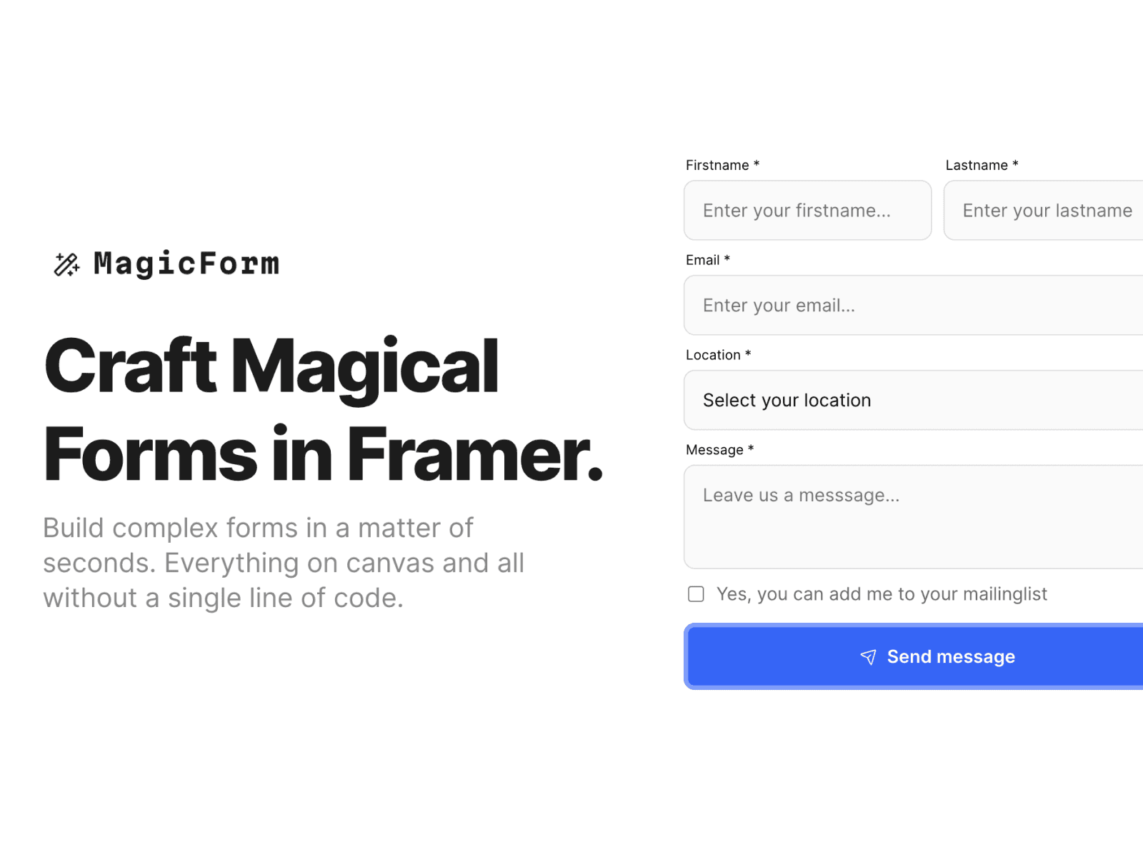 MagicForm - for Framer