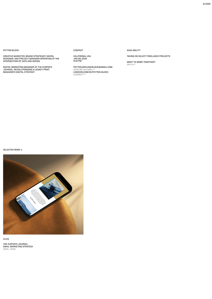 Dead Simple Sites — Minimal Website Inspiration