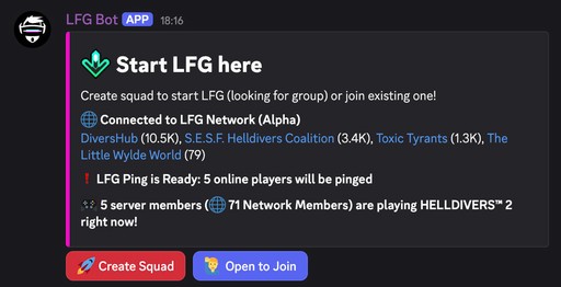 1-Click LFG Discord Bot for Any Game & Just Chatting | LFG Hub