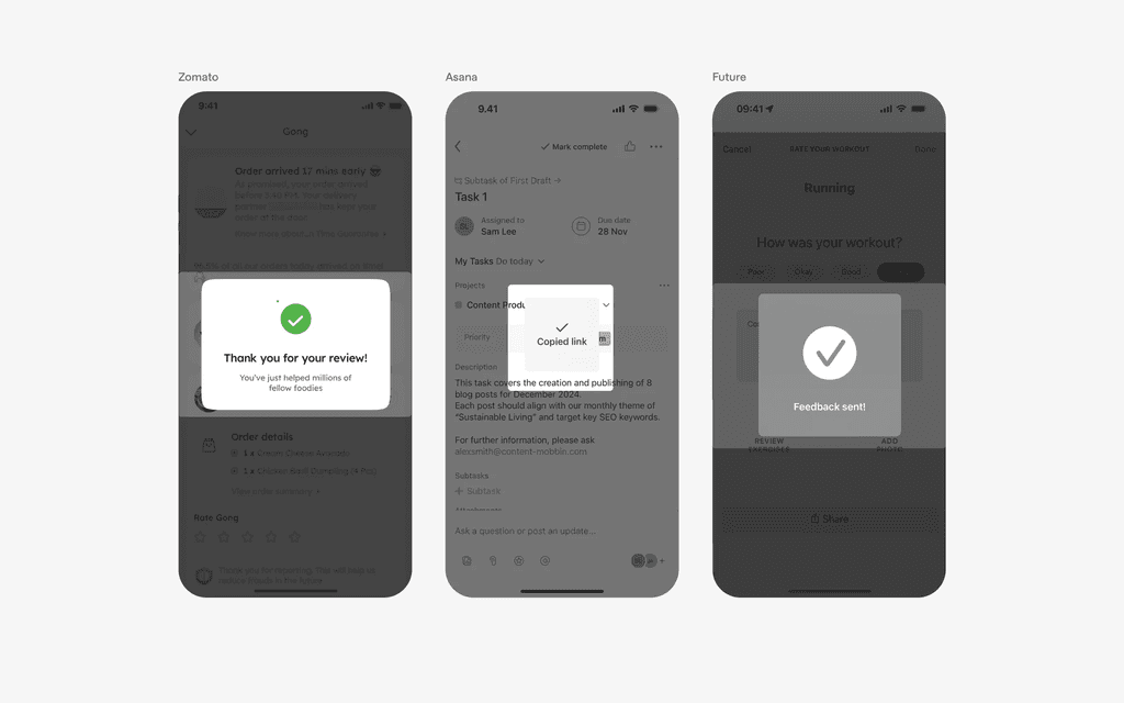 Toast UI Design: Best practices, Design variants & Examples | Mobbin ...