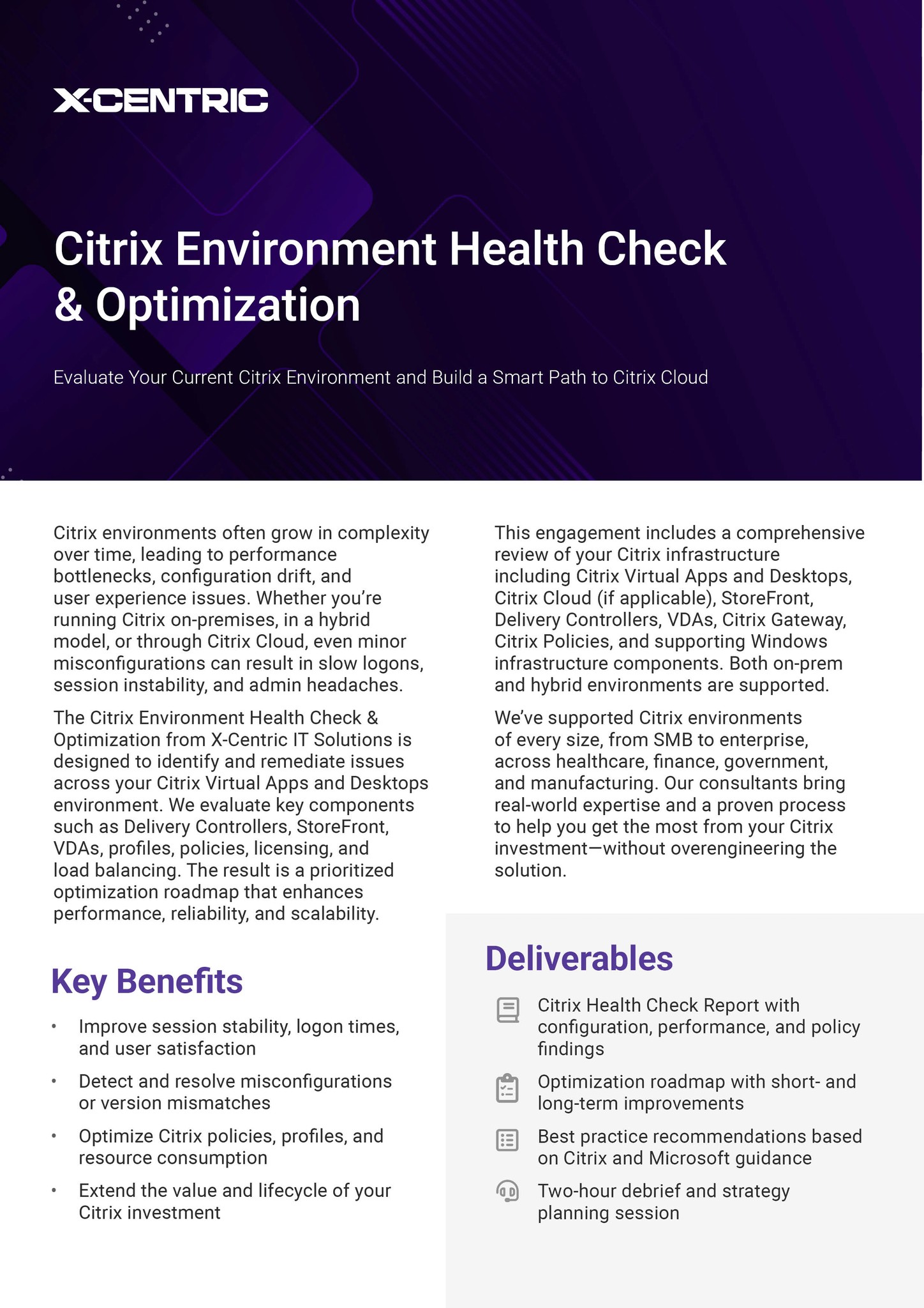 Citrix Environment Health Check & Optimization - X-Centric IT Solutions ...